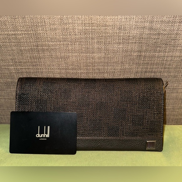 Dunhill | Bags | Dunhill Dark Textured Leather Bifold Wallet | Poshmark